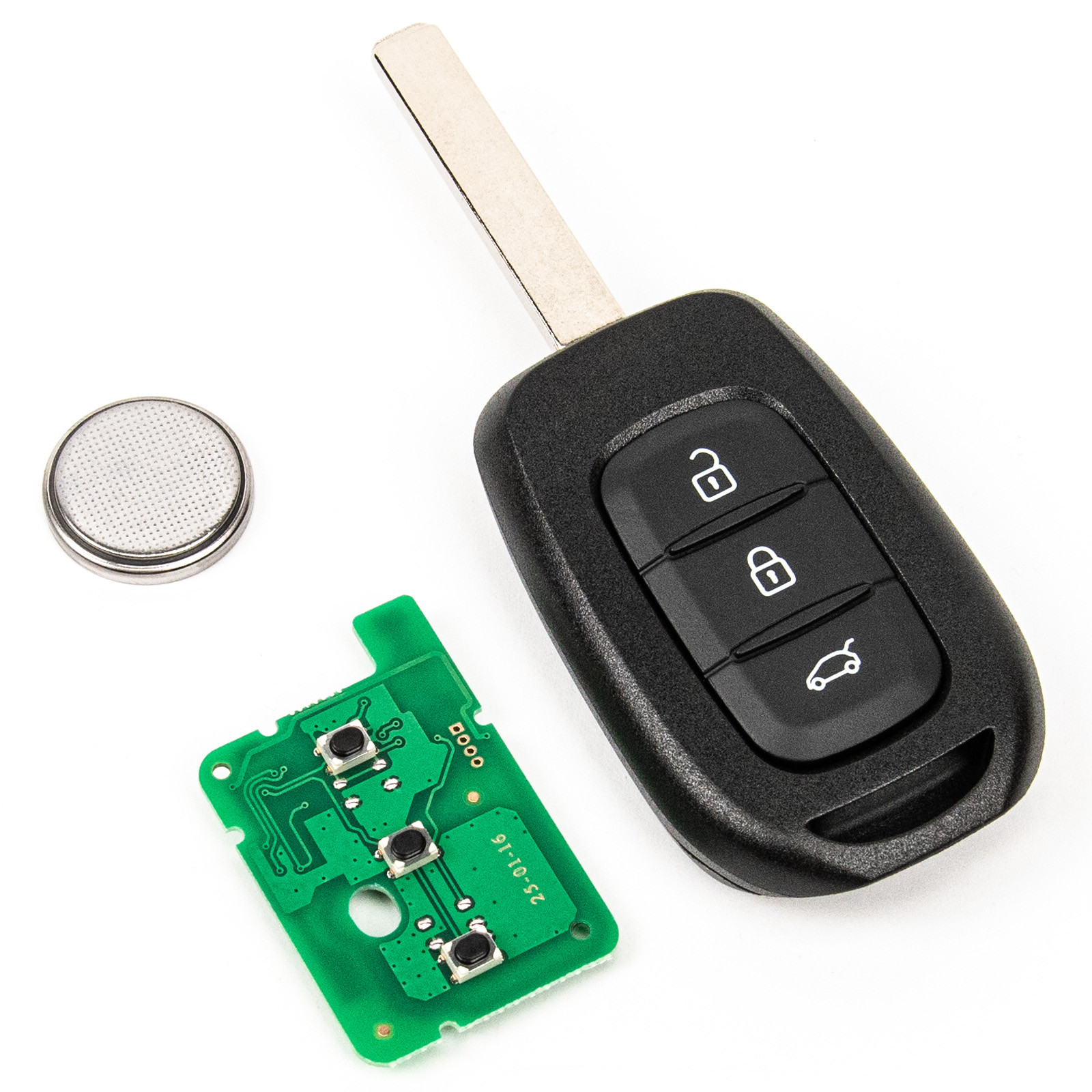 Dacia Duster Renault Symbol Smart Llave remota PCF7961M 434Mhz FSK - mr ...